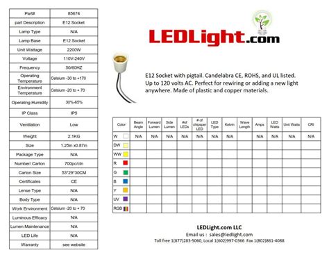 E12 Female Socket Sockets Ledlight