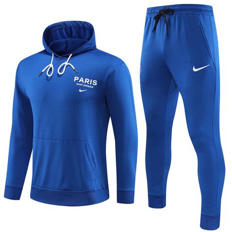 Psg Blue Paris Hooded Tracksuit Kitgoalhq