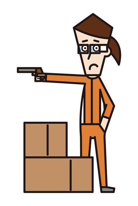 권총을 들고 있는 사격 선수여성의 일러스트 무료 일러스트 소재집 Kukukeke