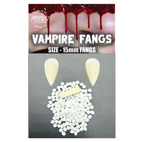 Theatrical Vampire Fangs With Thermal Fitting Beads 15mm