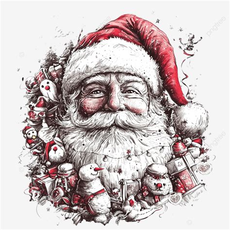 산타클로스와 크리스마스 캐릭터의 축제 그림 산타 클로스 크리스마스 문자 Png 일러스트 및 이미지 에 대한 무료 다운로드