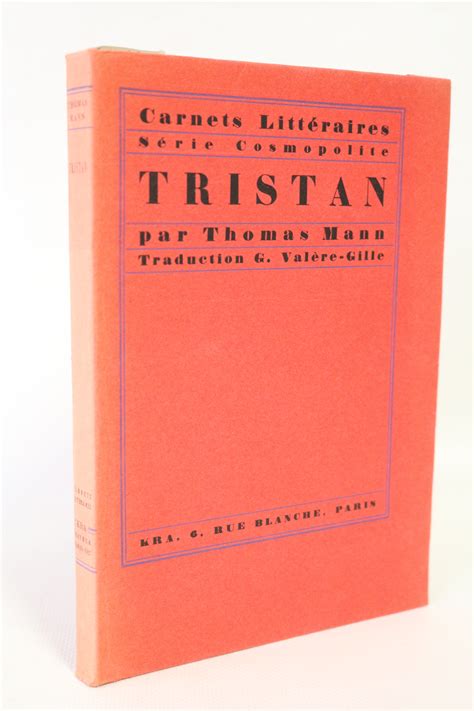 Tristan By Thomas Mann Couverture Souple 1927 Librairie Le Feu Follet