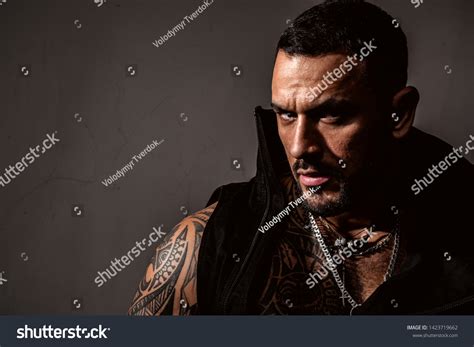 Man Suppressing Anger Sexy Fashion Portrait Stock Photo 1423719662 Shutterstock