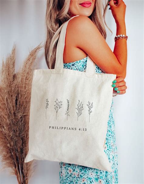 Custom Bible Verse Tote Christian Tote Bag Christian Girl T