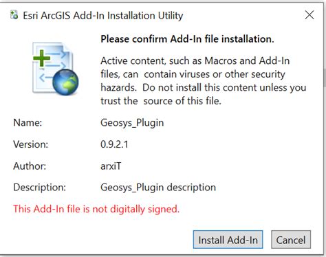 Installation Arcgis Plugin