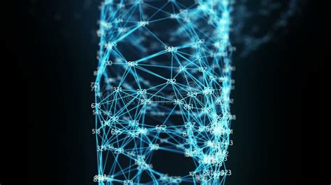 abstract background random digits digital plexus tunnel funnel loop