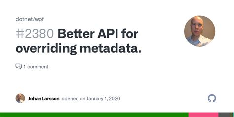 Better Api For Overriding Metadata · Issue 2380 · Dotnetwpf · Github