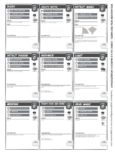 Printable Dnd Spell Cards Printable Templates