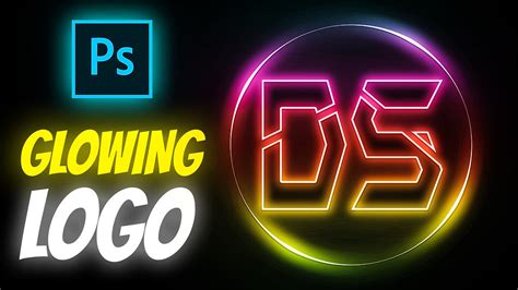 neon glowing logo design in photoshop photoshop tutorial