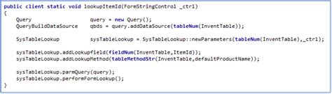 lookup method pada microsoft dynamics ax dengan x ~ ni luh putu nita