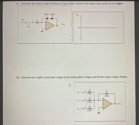 Solved A Determine The Output Voltage Waveform In Figure