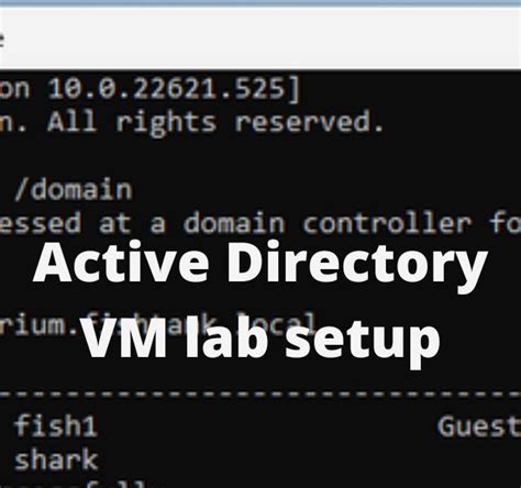 Active Directory Vm Lab Setup