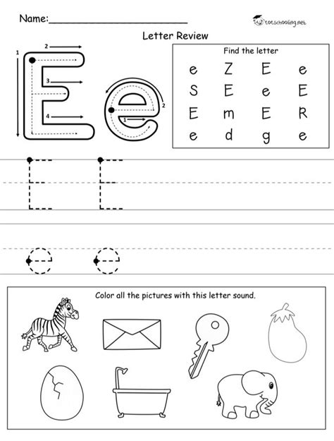 Letter E Worksheets Pdf Recognize Trace Print Artofit