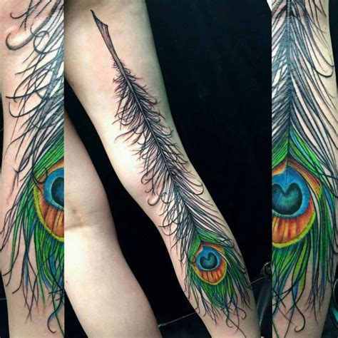 Peacock Feather Tattoo On Thigh