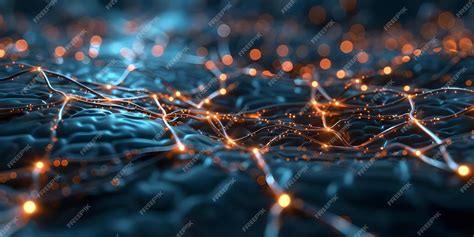 Visualize Glowing Neural Network Digital Synapses Showing Complex Brain Connections Concept Ai