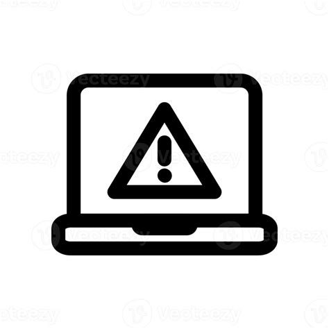 Laptop Alert Icon Design For Digital Cyber Security 14466322 Png