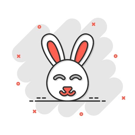 Premium Vector Rabbit Icon In Comic Style Bunny Cartoon Vector