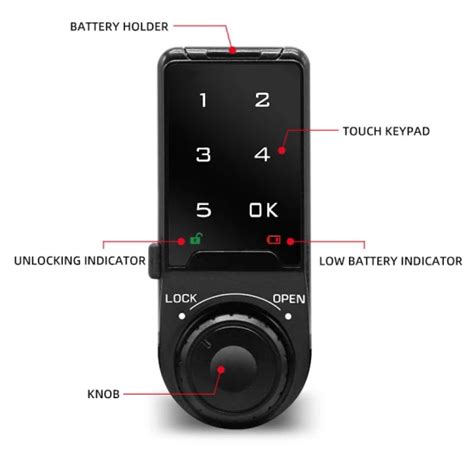 Public Gym Touch Keypad Numbers Password Closet Keyless Smart Drawer Locker Lock Locker Lock