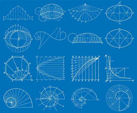 Blue 2 D Geometry Constructions Vector Art And Graphics