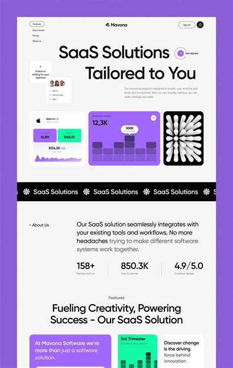 saas website saas ui ux design behance
