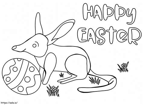 Bilby And Easter Egg Coloring Page