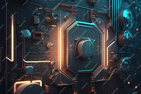 Premium Photo Technology Background Digital Graphic Design Wallpaper Cpu Or Gpu Motherboard