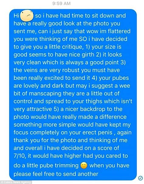 Woman Receives An Unsolicited Picture Of Male Genitalia And Decides To Review It Online