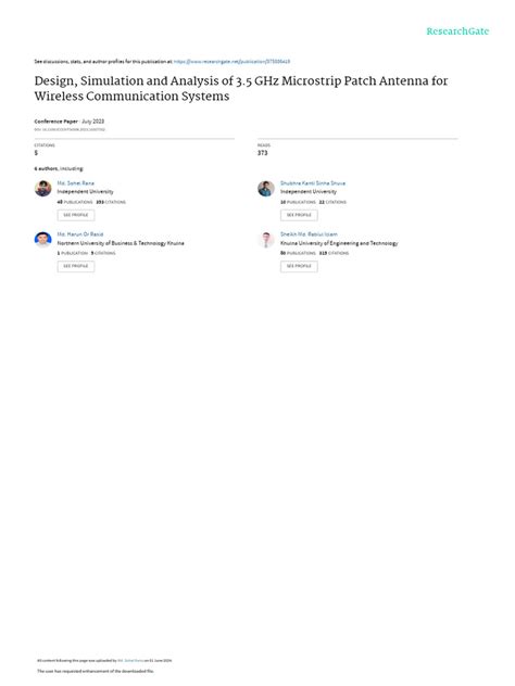 Design Simulation And Analysis Of 35 Ghz Microstrip Patch Antenna For