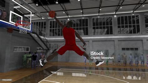 유명하고 인기있는 슬램 덩크 포즈 에서 학교 농구 코트 3d 렌더링 고등학교에 대한 스톡 사진 및 기타 이미지 고등학교 스타디움 Championship Istock