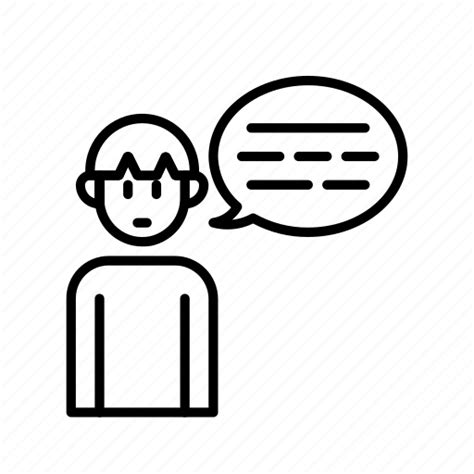 Man Talking Icon Download On Iconfinder On Iconfinder