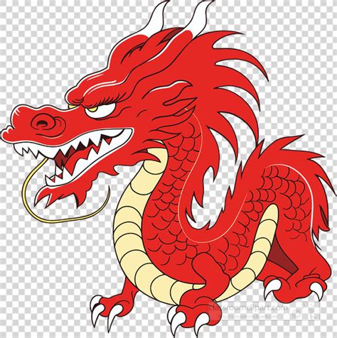 Ancient China Clipart Red Dragon With An Elongated Body And Sharp Claws