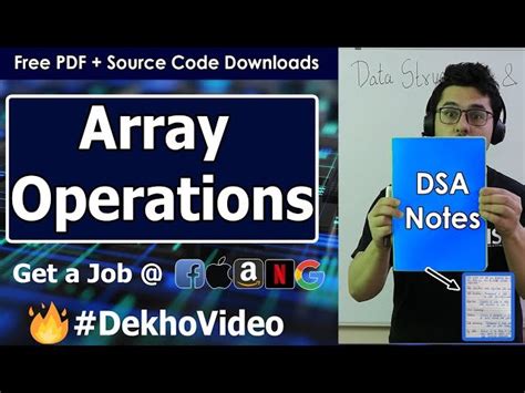 Free Video Operations On Arrays In Data Structures Traversal