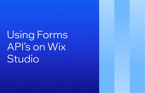 How To Implement Forms Apis On Wix Studio