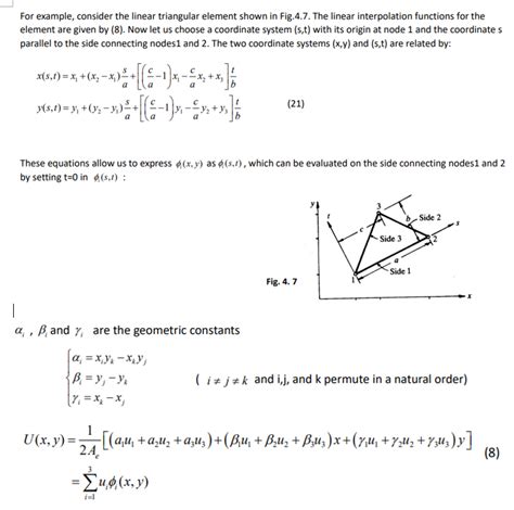 For Example Consider The Linear Triangular Element
