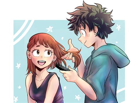 Midoriya Ochaco Uraraka Deku And Uraraka Wallpaper There Are Ochako
