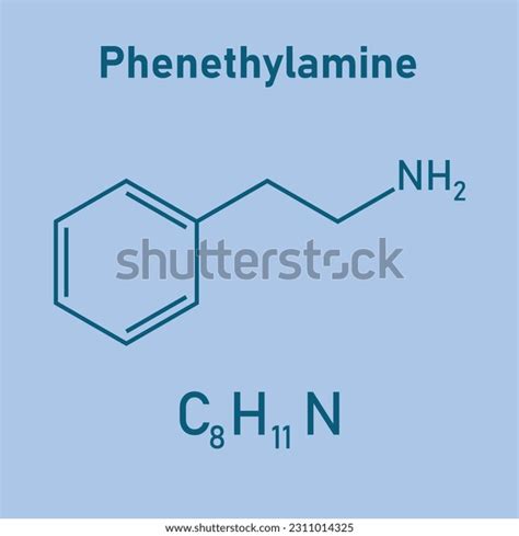Chemical Structure Phenethylamine C8h11n Chemical Resources Stock