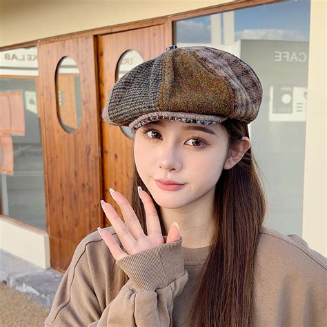 英国原产哈里斯粗花呢拼色贝雷帽男女秋冬成人帽子复古文艺画家帽采购价格、怎么样、行情市场 Ccee选品中心