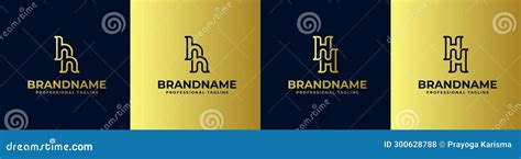 Letter Hh Monogram Logo Set Sutable For Business With Hh Intials Stock Vector Illustration Of
