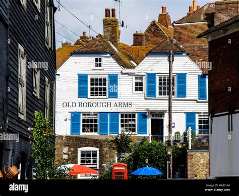 Rye Town Old Borough Arms Hotel In Local Clapboard And Shutters Style