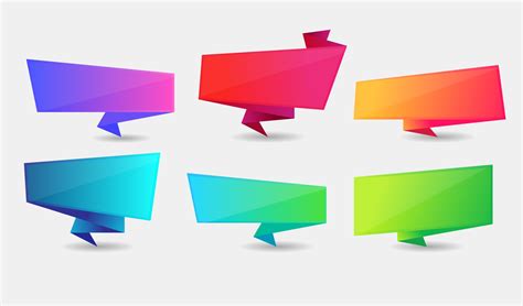 Colorful Speech Bubble Set Text Box Pop Up Design Set 2220762 Vector