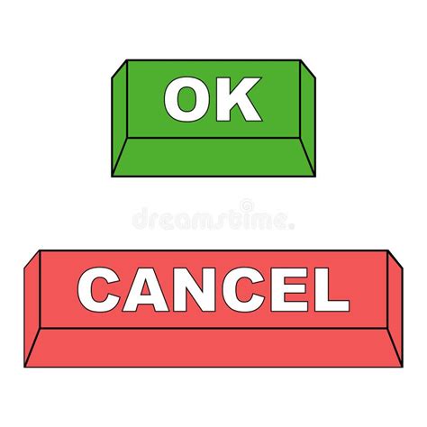 Ok Cancel Buttons Stock Illustrations 318 Ok Cancel Buttons Stock Illustrations Vectors