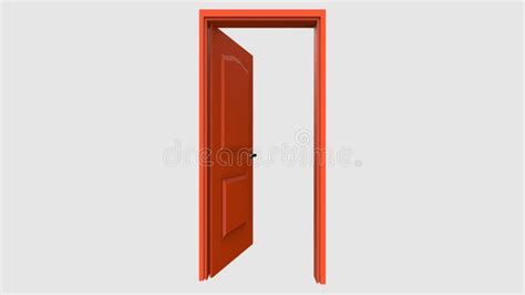 Isolated Door Illustration 3d Rendering Stock Illustration