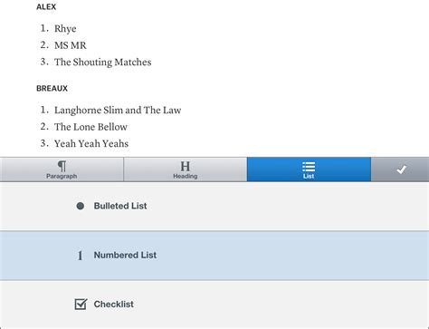 Quip Feature Highlights Formatting