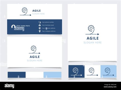 Agile Logo Design With Editable Slogan Branding Book And Business Card