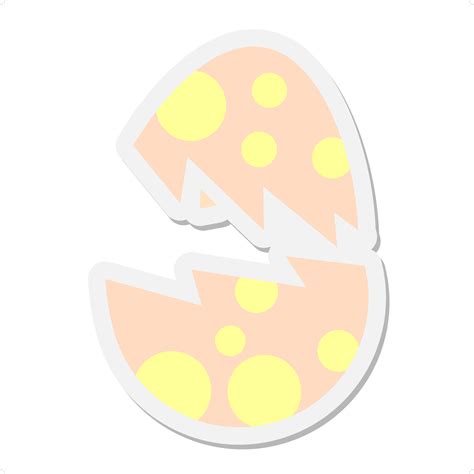 Cracked Easter Egg Sticker 11121822 Vector Art At Vecteezy