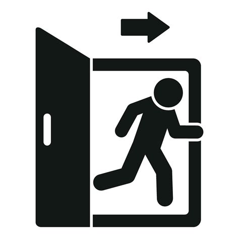 Exit Door Icon Simple Vector Help People Vector Art At Vecteezy