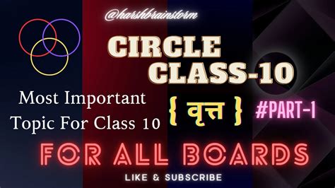Circle वृत्त Class 10 Ncert Intero Mathematics For Hindi And English Both Part 1