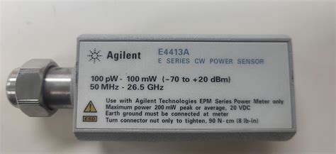 Agilent E4413A Power Sensor 50 MHz To 26 5 GHz 100 PW To 100 MW 70 DBm To 20 DBm