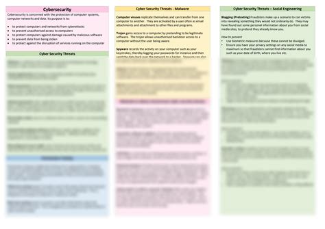 SOLUTION Gcse Cyber Security Knowledge Organiser Studypool