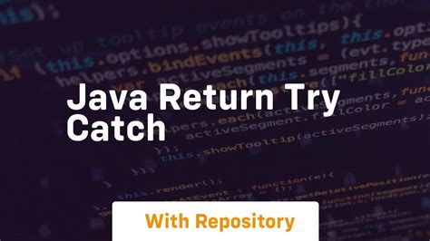 Java Return Try Catch Youtube